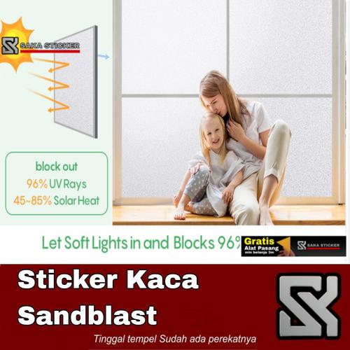 Jual Stiker Sticker Kaca Sanblast Sunblast Jendela Rumah Polos Buram ...