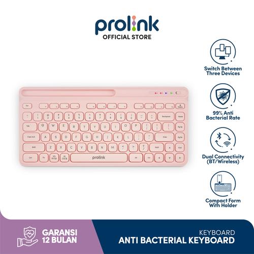 Jual Prolink Keyboard Wireless Bluetooth Multi-device Slim | Anti ...