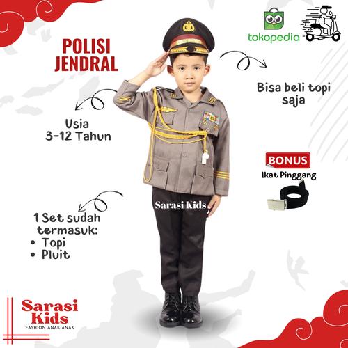Jual Baju polisi jendral anak laki laki kostum polisi jendral anak ...
