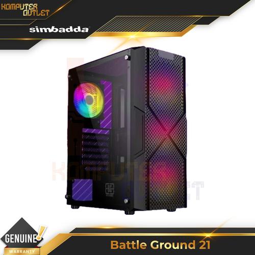 Jual Simbadda Casing BattleGround 21 - ATX mATX With 3 Fan PC Case ...