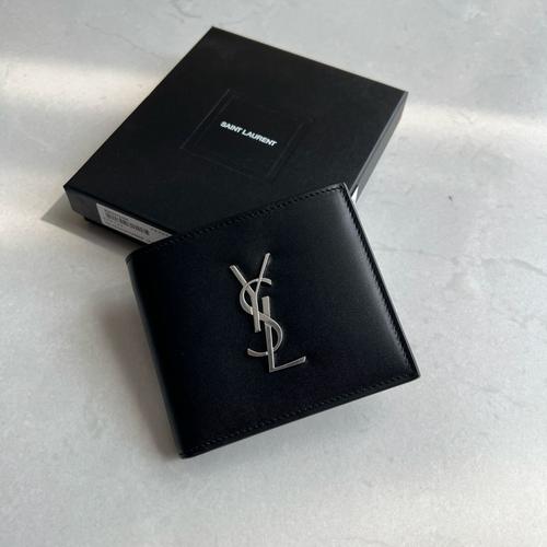Jual Dompet pria original - YSL big logo east west bifold wallet - Kota ...