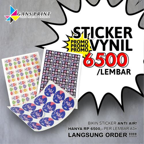 Jual Cetak Stiker Vynil Transparan Anti Air Untuk Label Makanan ...