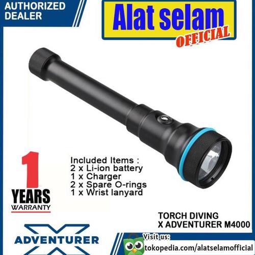 Jual Torch Diving X Adventurer M4000 Senter Selam Underwater 4000 ...