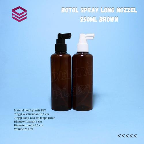Jual botol spray 250ml coklat / amber tutup spray long nozzle - Putih ...