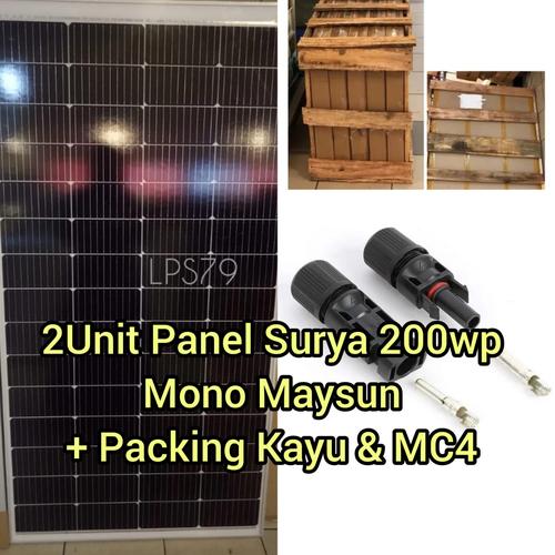 Jual Solar Panel Surya Solarcell PV Maysun Mono 200WP 200wp + Packing ...