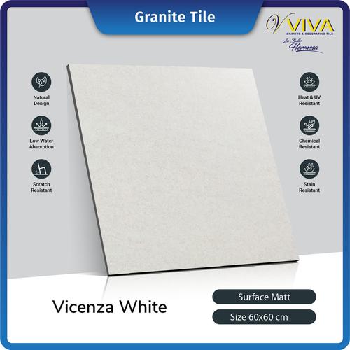 Jual Viva Granite Tile Vicenza White 60x60 Granit Kasar / Keramik ...
