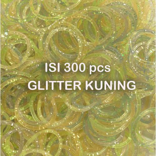 Jual Karet Rainbow Loom Bands Isi 300 Pcs Glitter Kuning - glitter ...