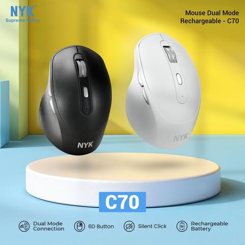 Jual Mouse NYK C70 Dual Mode Bluetooth Wireless Rechargeable - Kota ...