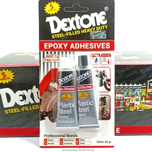 Jual DEXTONE Plastic Steel 5 menit 48 gr gram Lem Besi Epoxy campur ...