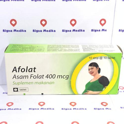 Jual Afolat 400 mcg Box Isi 10 strip @10 Tablet - Asam Folat - Kota ...