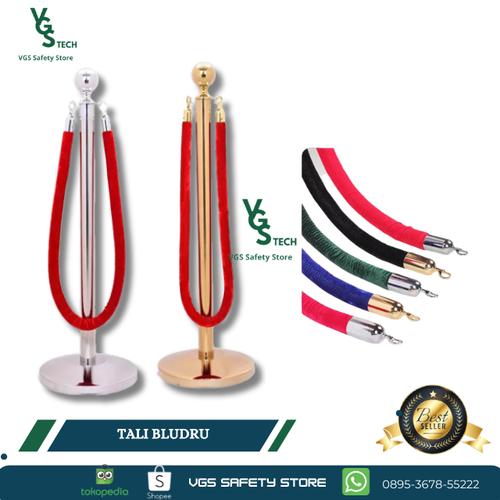 Promo Tali Pembatas Tiang Antrian Hotel Tali Bludru - Gold 4,5 Cm ...
