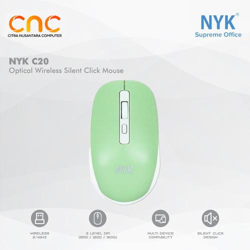 Jual Mouse Wireless 2.4Ghz NYK C20 Silent - Mint - Kota Denpasar ...