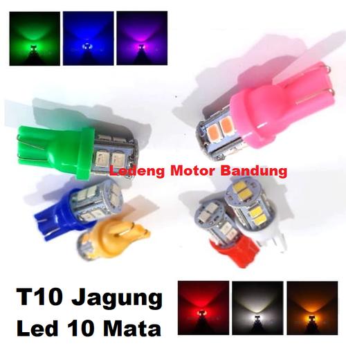 Jual T10 Jagung LED 10 Mata Lampu Sen Colok Senja Tancap Motor Mobil ...