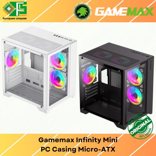 Jual Gamemax Infinity Mini White Black | Casing PC M-ATX ITX | CPU PC ...