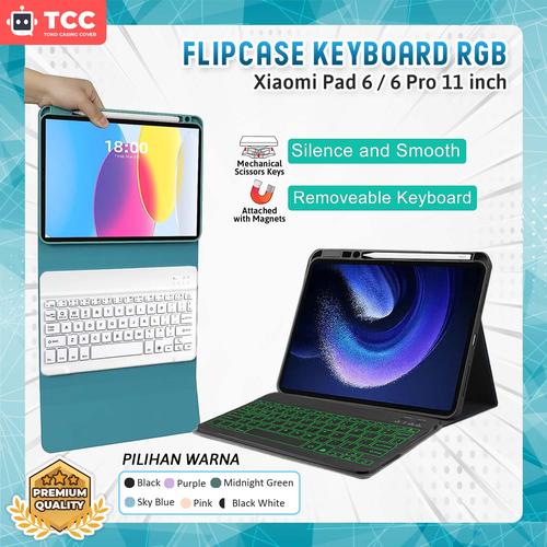 Jual Xiaomi Mi Pad 6 / 6 Pro Keyboard RGB Case Flip Case Slot Pen ...