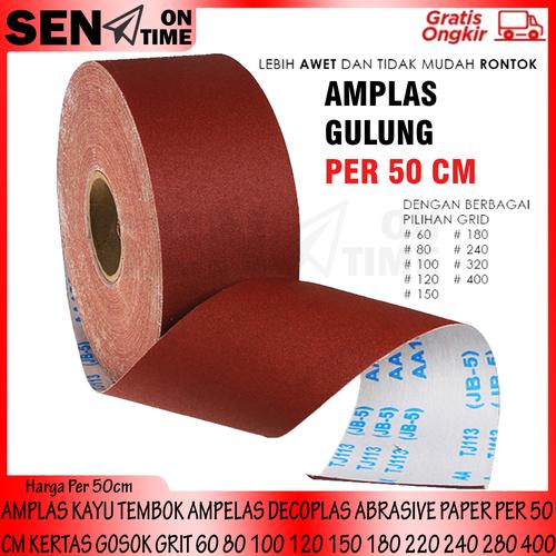 Jual AMPLAS TEMBOK KAYU 50 CM GOSOK GRIT 60-400 AMPELAS HALUS KASAR ...