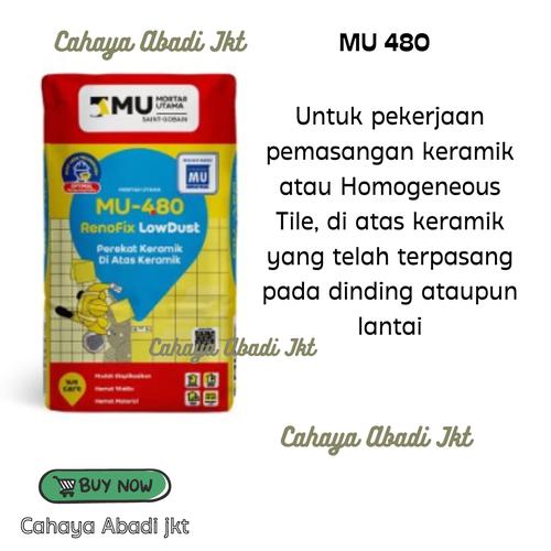Jual MORTAR / SEMEN PEREKAT KERAMIK DIATAS KERAMIK MU480 RENOFIK 25KG ...