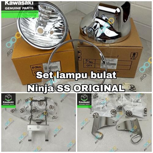 Jual Paket Set lampu depan bulat Ninja Ss R Victor Ori bracket headlamp - Kota Tangerang - Aro ...