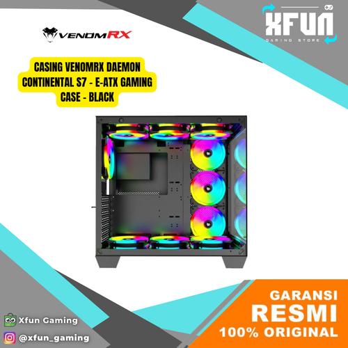 Jual CASING VENOMRX DAEMON CONTINENTAL S7 - E-ATX GAMING CASE - BLACK ...