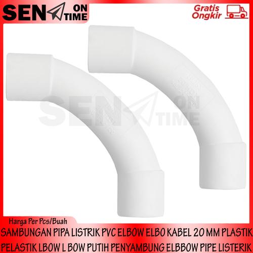 Jual ELBOW ELBO KABEL 20mm SAMBUNGAN PIPA LISTRIK PVC PLASTIK PELASTIK ...