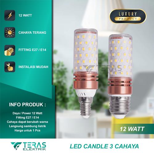 Jual Lampu Jagung 12 Watt led 60 mata candle light 3 warna LED - e27, 12 Watt - Kota Tangerang ...