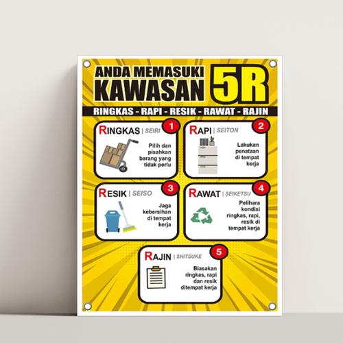 Jual SPANDUK BANNER A0 (120X80CM) KAWASAN 5R - Kuning, A2 (60x40cm ...