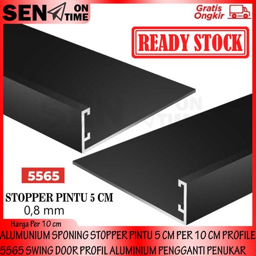 Jual ALUMINIUM ALUMUNIUM SPONING STOPPER PINTU 5 CM PER 10 CM PROFILE ...