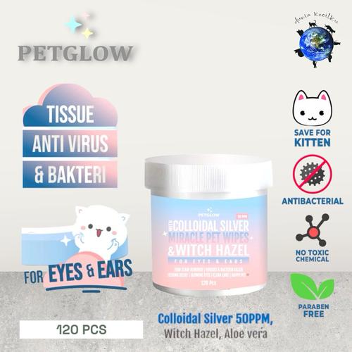 Jual Petglow Miracle Pet Eye & Ear Wipes With Nano Silver & Witch Hazel - Kota Tangerang - Dunia ...
