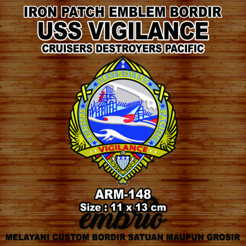 Jual ARM-148 Patch DESTROYERS USS VIGILANCE Cruiser Pacific Squadron us ...