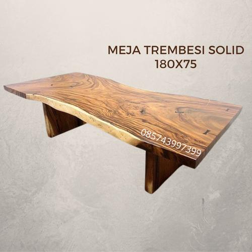 Jual meja kayu trembesi solid table - Non finishing - Kab. Jepara ...