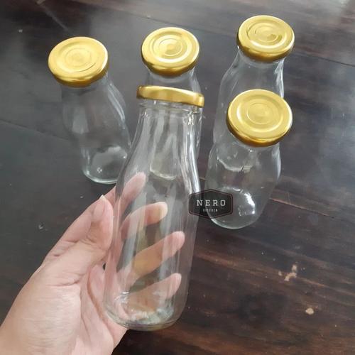 Jual Botol Kaca Jus 250ml / Kemasan Kaca / Botol Juice Kaca / Milk ...