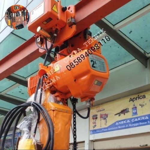 Jual electric Chain Block Hoist 2 Ton X 6 meter Pluss Trrolley 380V ...