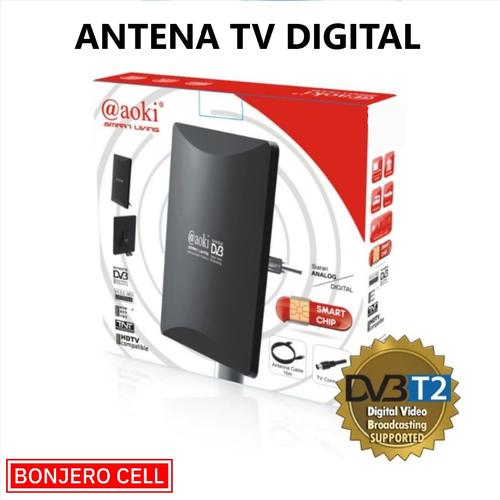Jual Antena TV digital Analog Dalam indoor dan Luar outdoor Aoki AT3000 ...