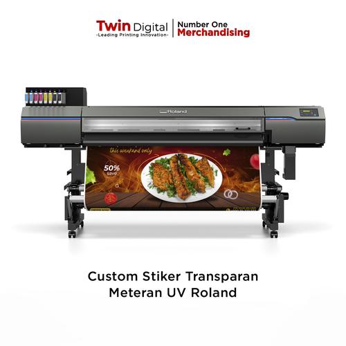 Jual Print Sticker Transparan Meteran - Cetak Sticker Transparan UV Roland - Non Laminating ...