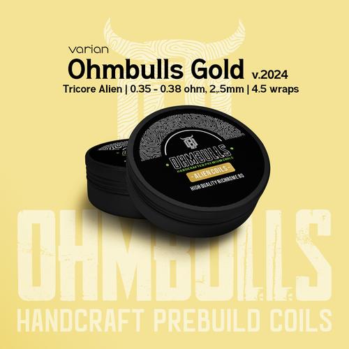 Promo Alien Coil Gold Ohmbulls Tricore KN NI80 RBA RTA / AIO 2.5mm 0.38 ...