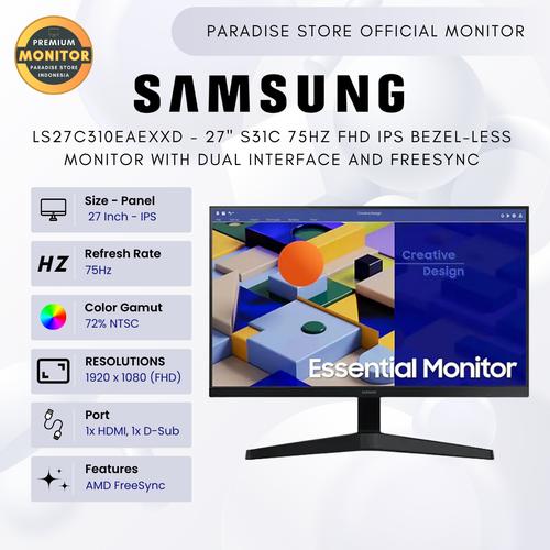 Jual Monitor Samsung S31C LS27C310 27" FHD IPS 75Hz LS27C310EAEXXD ...