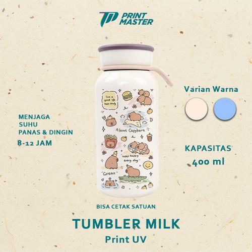 Jual Custom Tumbler Botol Minum Milk Print UV Cetak Full Color 400ml ...