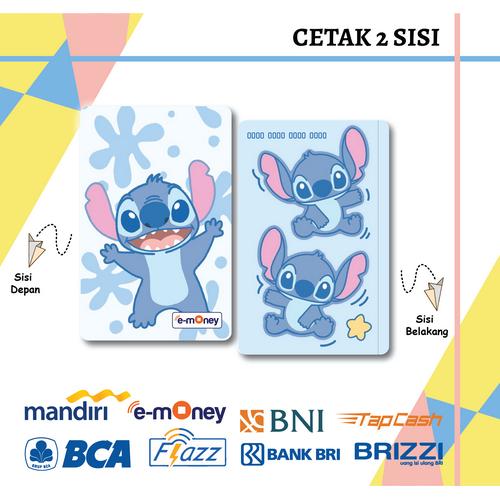 Jual KARTU EMONEY KARTUN ANIME STITCH BLUE MANDIRI BCA BNI BRI - 2 SISI ...