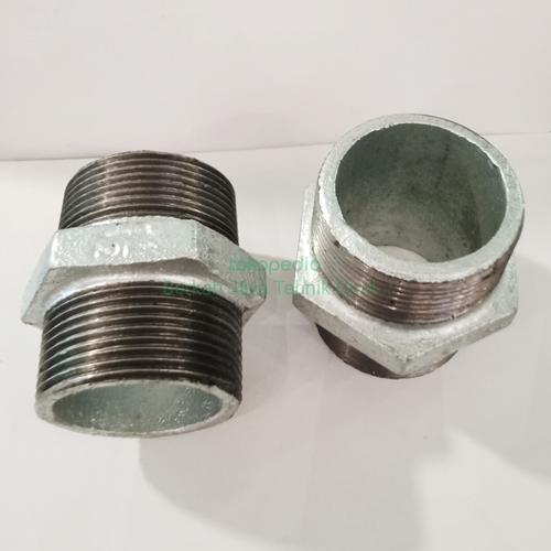 Jual DOUBLE NEPEL GALVANIS DRAT 11/2" INCH / FITTING DRAT GALVANIS ...
