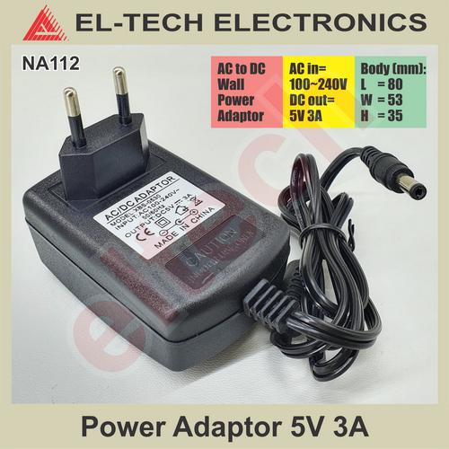 Jual 5V 3A AC-DC Adaptor Power Supply Catu Daya Pasang Dinding - Tipe ...