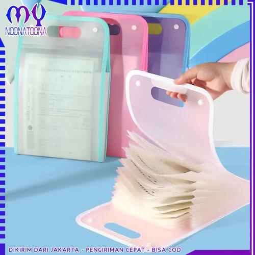 Jual Tas File Handle Transparan Anti Air 13 Sekat A4 Folder Map Berkas ...