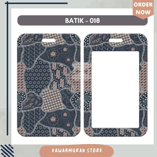 Jual ID Card Holder Motif Batik Tanpa Tali / Name Tag Kantor Motif ...