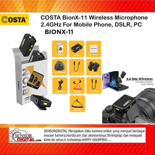 Promo COSTA BionX-11 Wireless Microphone 2.4GHz For Mobile Phone DSLR ...