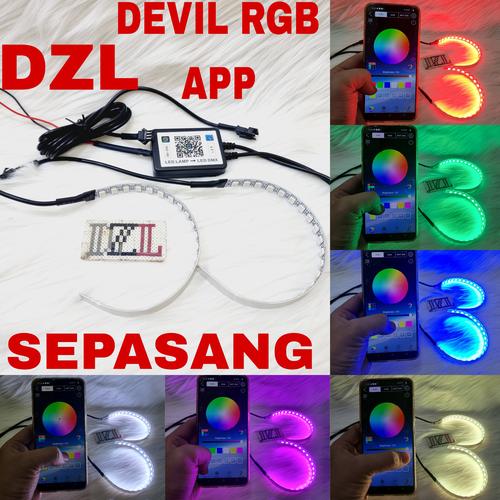 Jual Lampu led devil 360 demon rgb matrix 210 mode running welcome ...