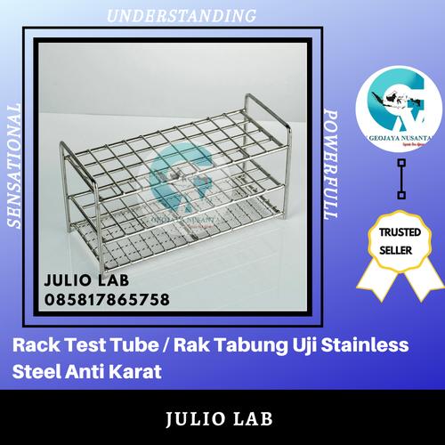 Jual Rack Test Tube / Rak Tabung Uji Stainless Steel Anti Karat - 32x10 ...