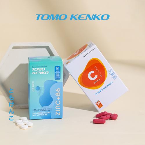 Jual Combo Tomo Kenko Vitamin C 500 mg & Vitamin Zinc + B6 Imun Tubuh ...