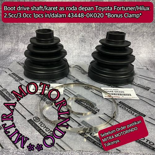 Jual Boot drive shaft depan dalam/In fortuner Hilux 2.5cc/3.0cc 43448 ...