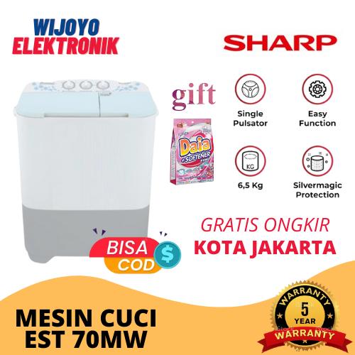 Jual MESIN CUCI SHARP EST 70 MW 7KG 2 TABUNG 70MW 7KG PURE MAGIC LOW ...