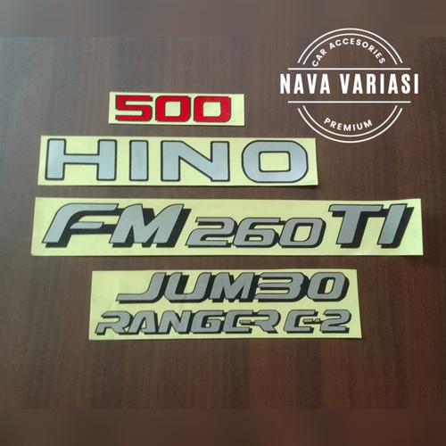Jual Stiker Hino 500 Sticker FM 260 TI Jumbo Ranger E2 Hino Full Set ...