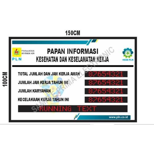 Jual Papan HSE Performance Digital 150X100 cm Papan info K3 Safety ...
